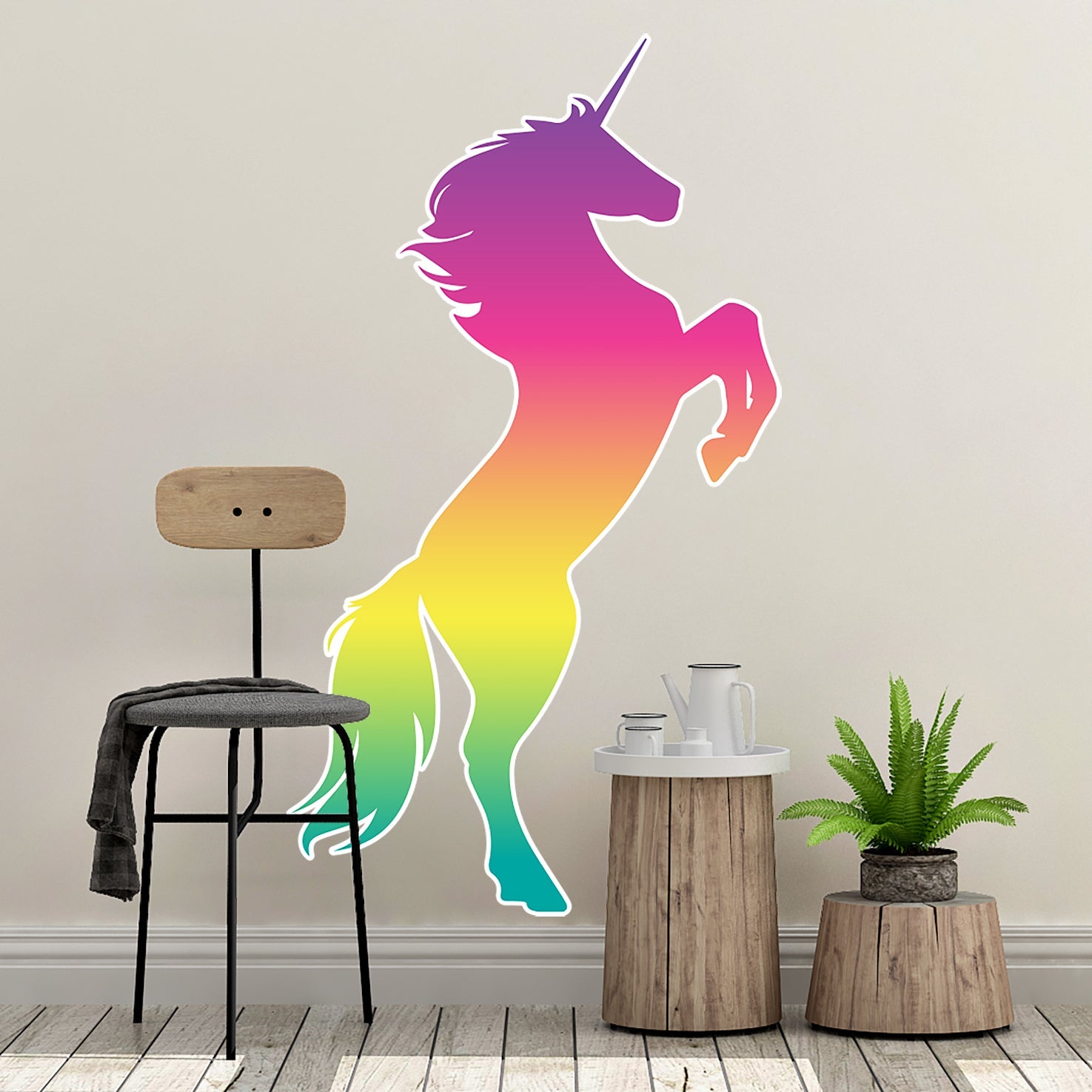 Unicorn And Rainbow Wall Decals - StickerBrand