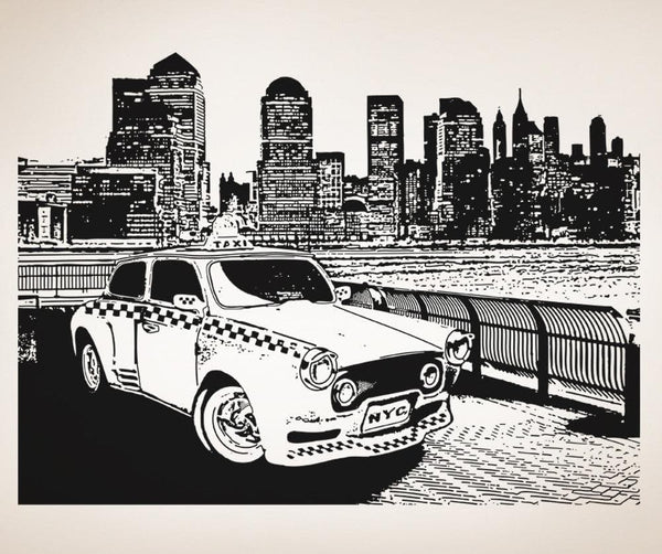 Vinyl Wall Decal Sticker Taxi in NYC #OS_AA565 – StickerBrand