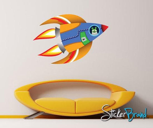 Graphic Wall Decal Sticker Alien Spaceship #KTudor113 – StickerBrand